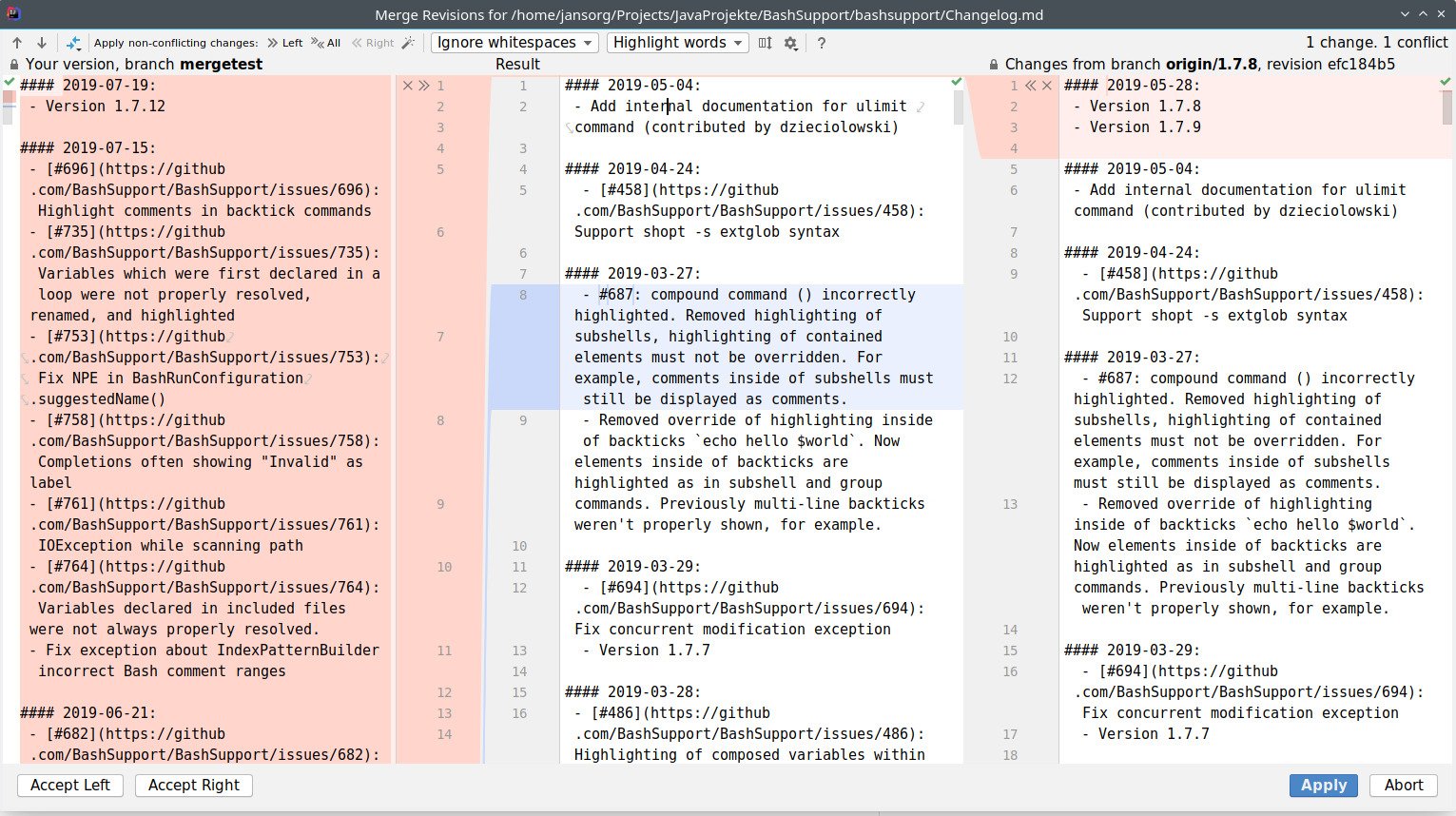 Using Intellijs Diff Tool With A Keyboard Plugin